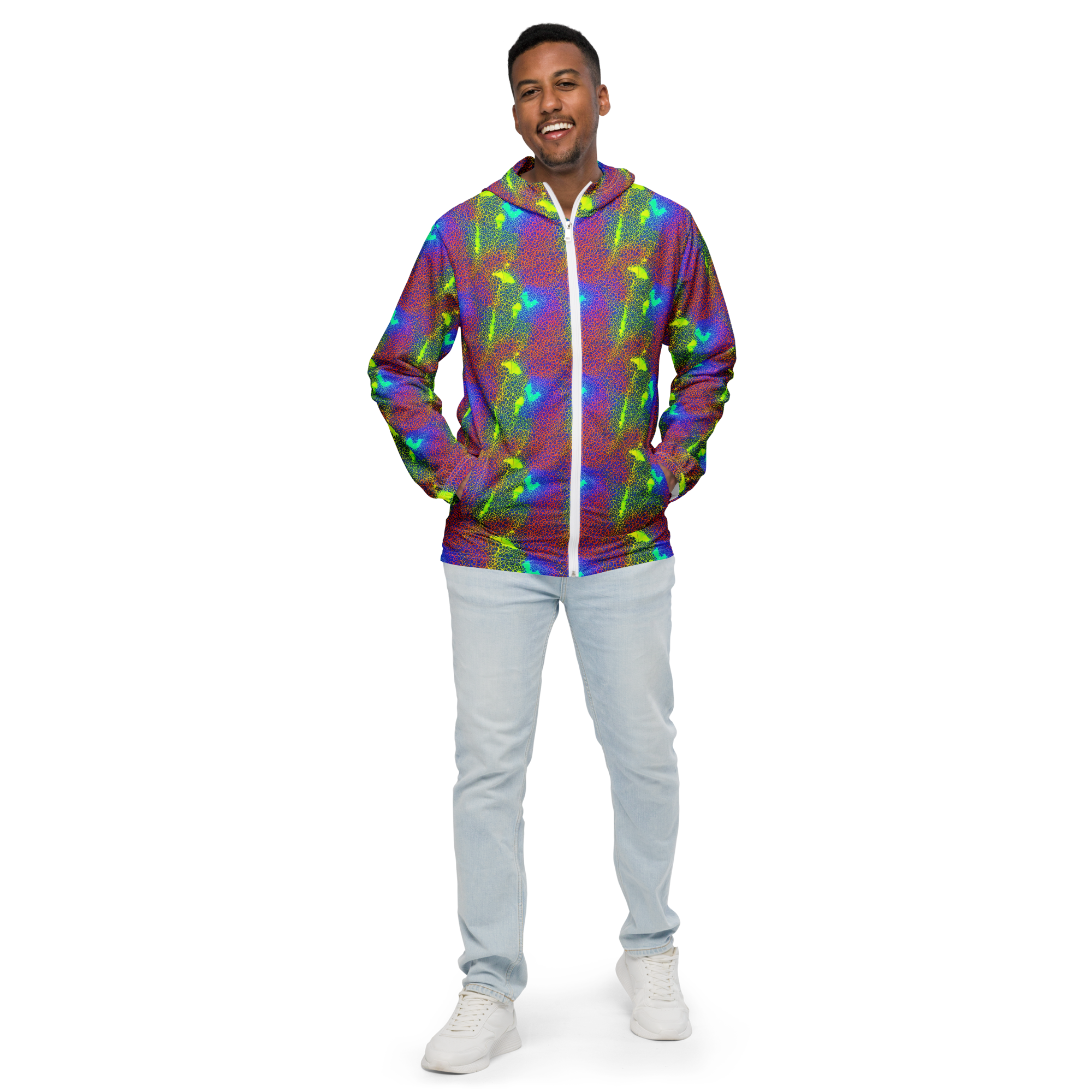 Men's Windbreaker - Prismatic Web – mindprint
